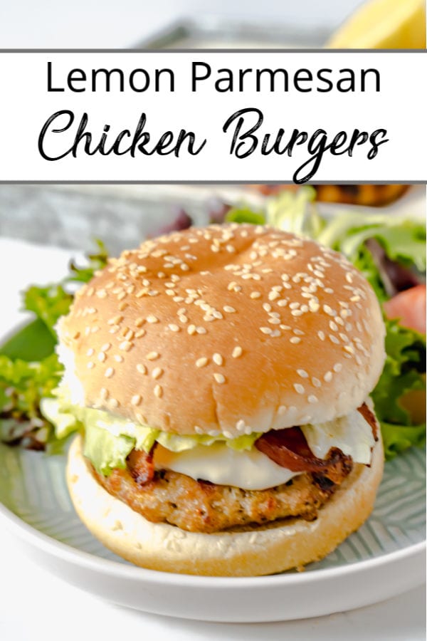 Lemon Parmesan Ground Chicken Burgers - The Delicious Spoon