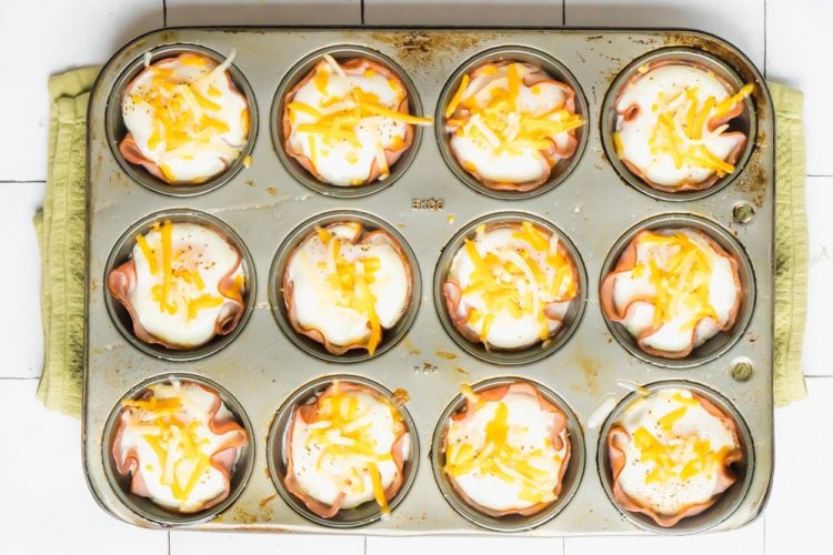 20-Minute Baked Ham and Cheese Egg Cups- The Delicious Spoon
