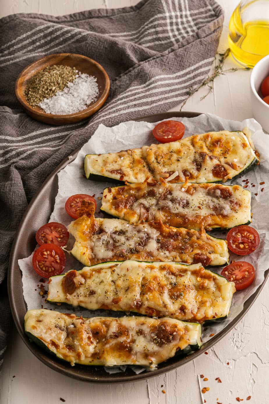 Easy Zucchini Pizza Boats - The Delicious Spoon