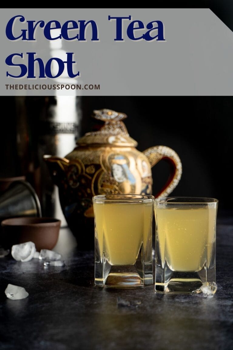 Green Tea Shot recipe made with Jamieson and Peach Schnapps