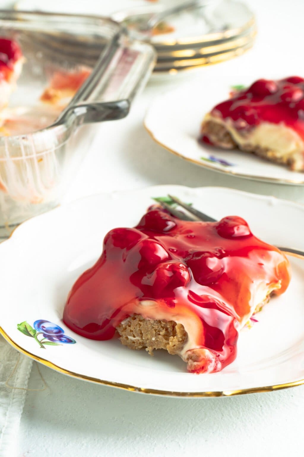 An easy cherry cheesecake that is no-bake and tastes amazing!