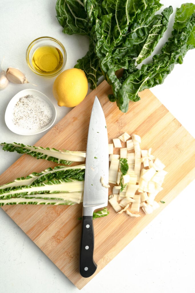 Garlicky Sauteed Chard - A perfect side to fish or chicken.
