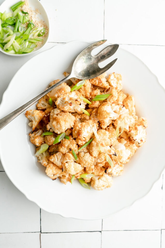 Baked Miso Cauliflower - an easy side dish with an Asian twist!