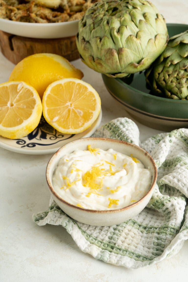 Tangy and Creamy Greek Lemon Garlic Aioli Recipe - The Delicious Spoon