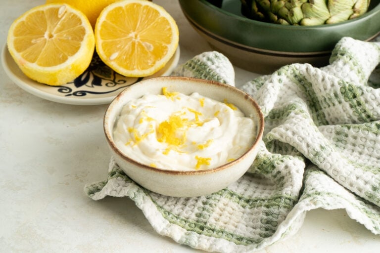 Tangy and Creamy Greek Lemon Garlic Aioli Recipe - The Delicious Spoon