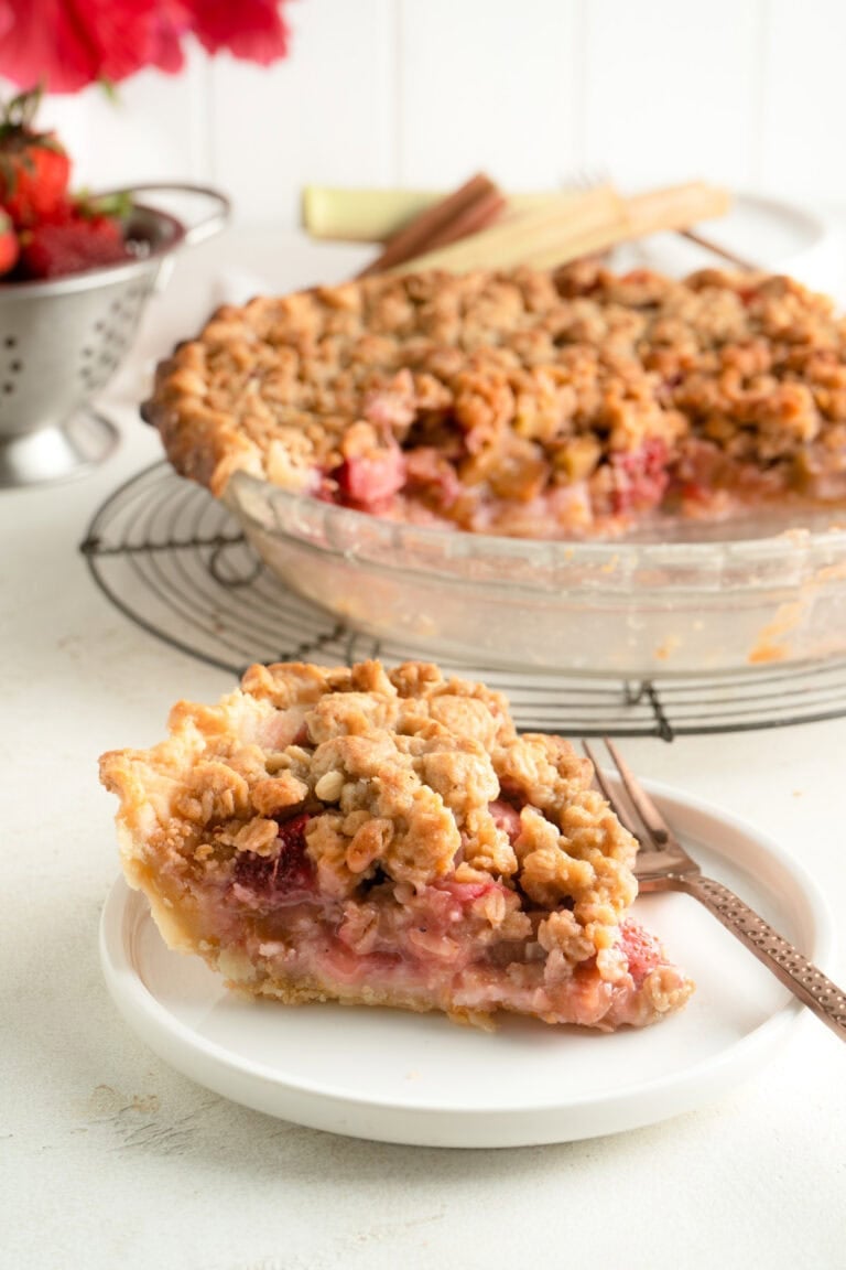 Easy Strawberry Rhubarb Pie With Crumble Topping- The Delicious Spoon